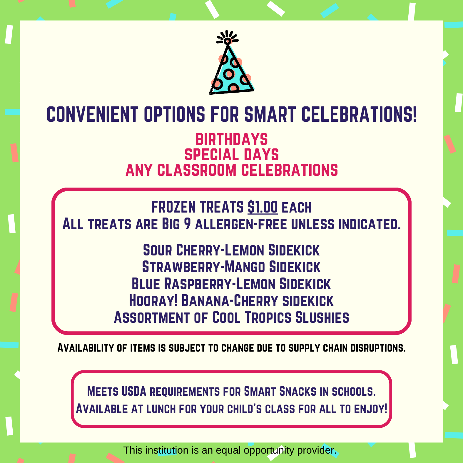 School Nutrition Catering